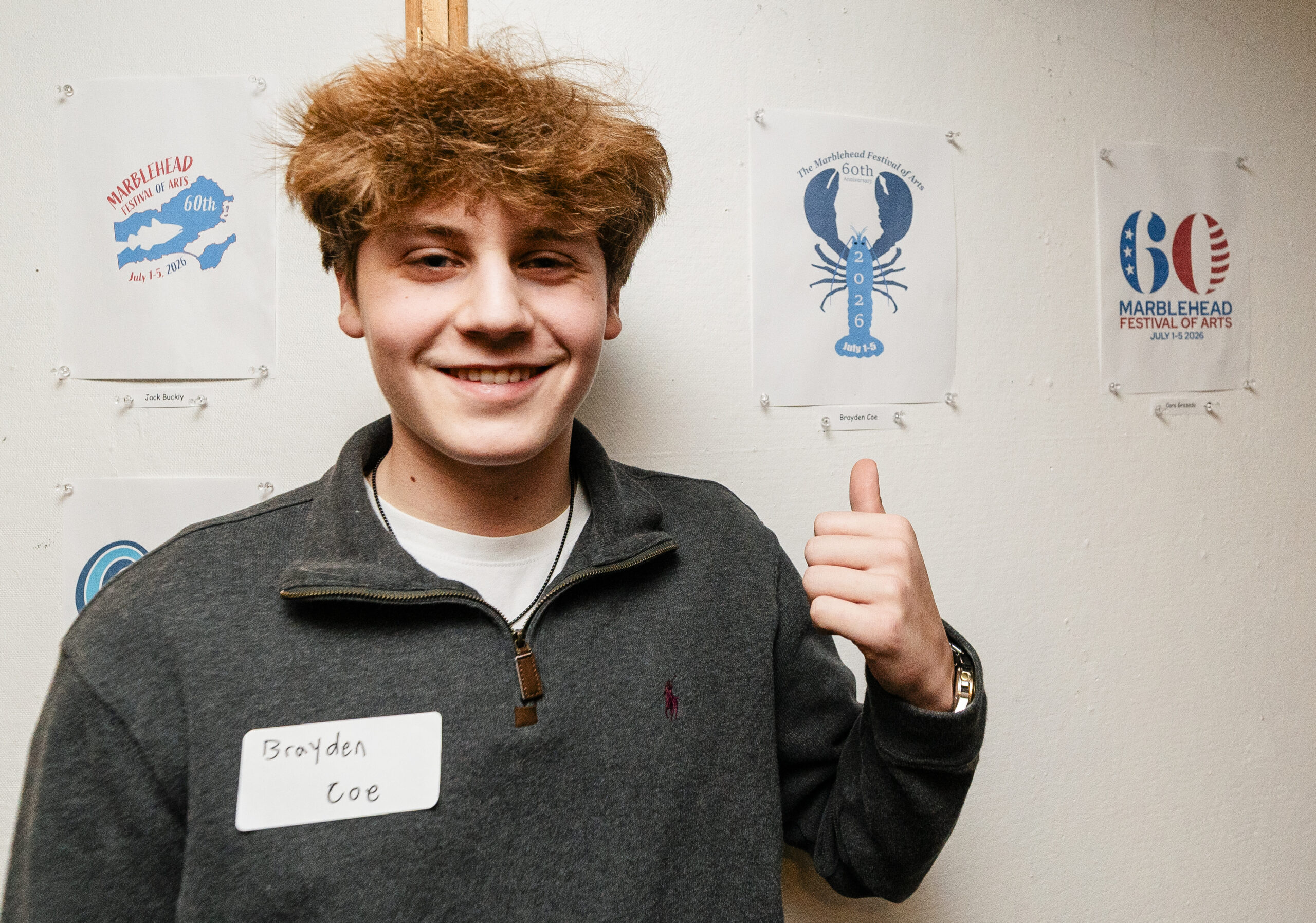 Coe's blue lobster wins festival logo contest - Marblehead Weekly News